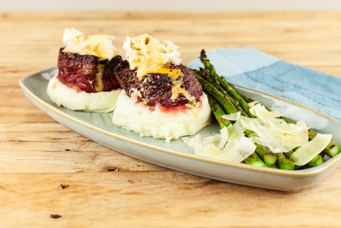 Beef Medallions Topped with Crab Recipe - Martin Bros. Distributing