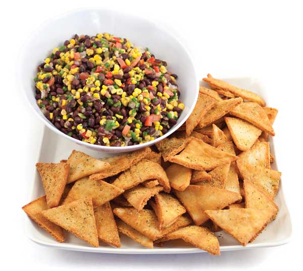 Black Bean Salsa with Santa Fe Flatbread Chips Recipe - Martin Bros ...